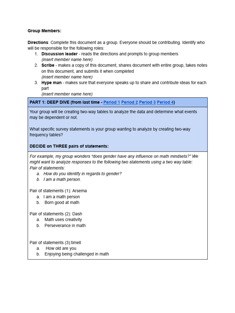 Class Group Math Learning Survey Data Analysis | PDF | Mathematics