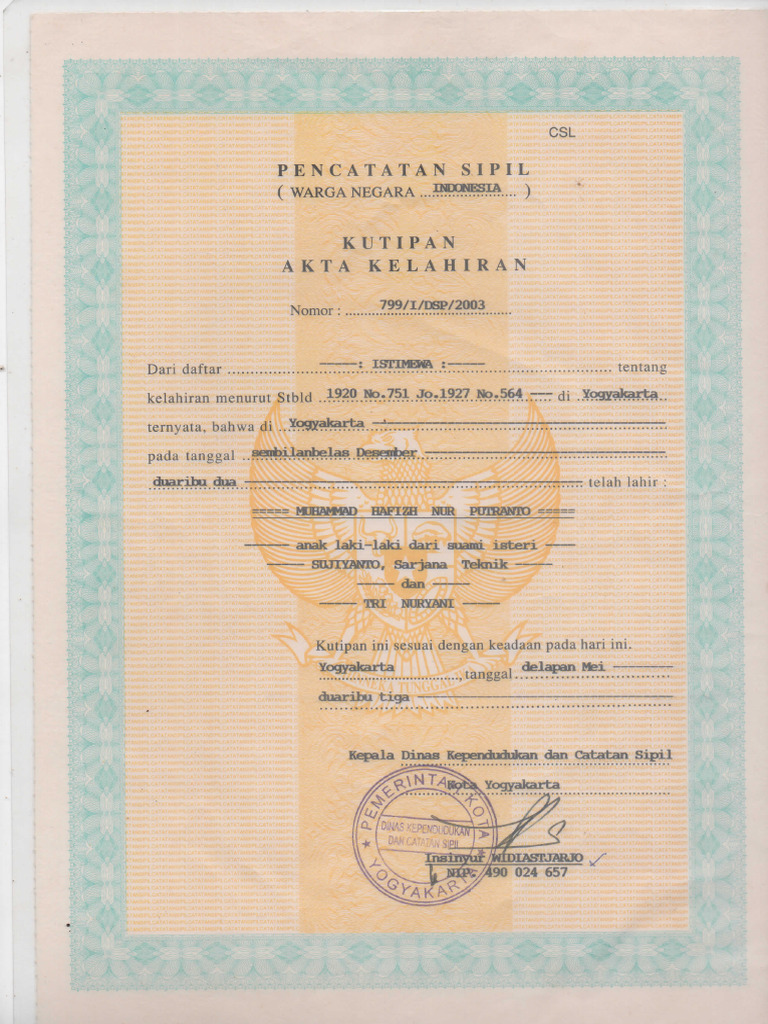 Akte Hafizh027 | PDF