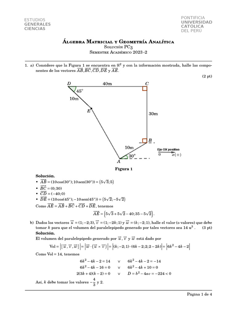 PC3 Sol | PDF | Matemáticas | Álgebra