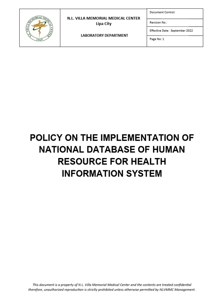 NDHRHIS | PDF | Hospital | Nursing