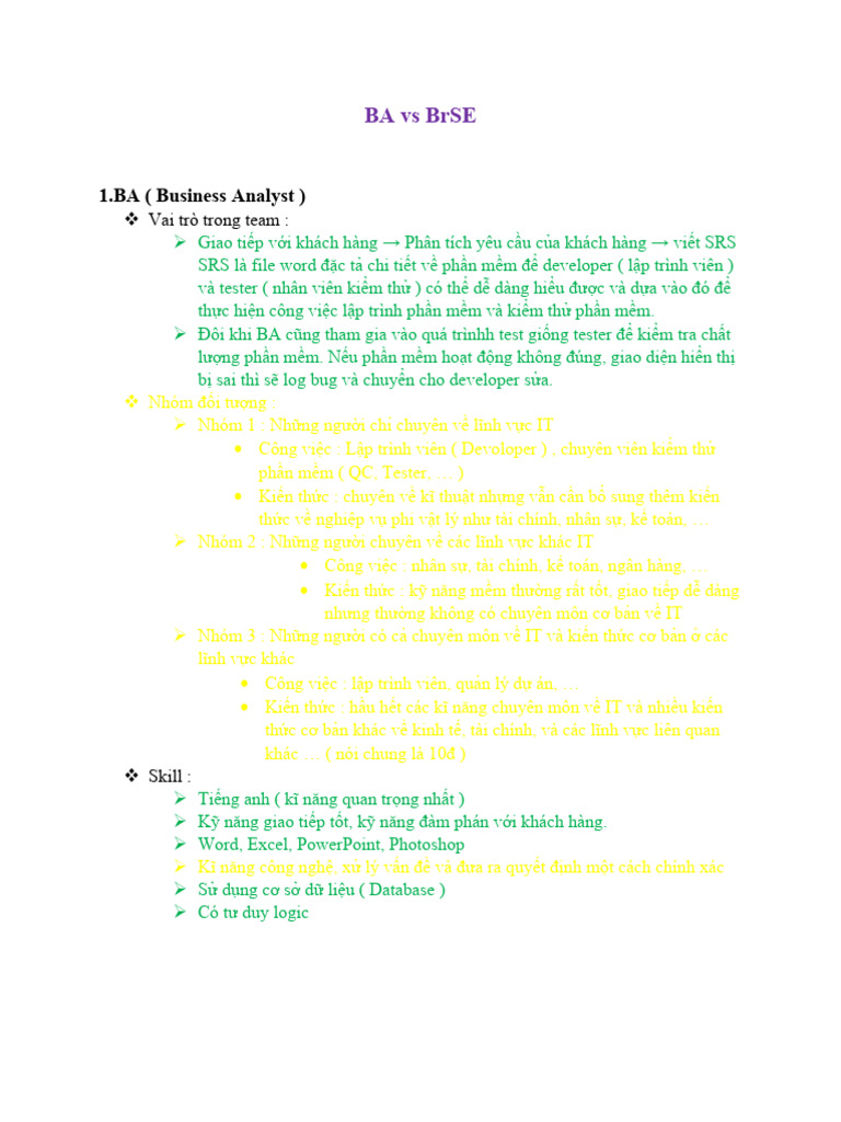 BA & BrSE | PDF