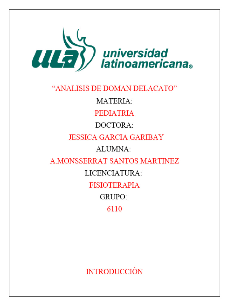 Analisis de Doman Delacato | PDF