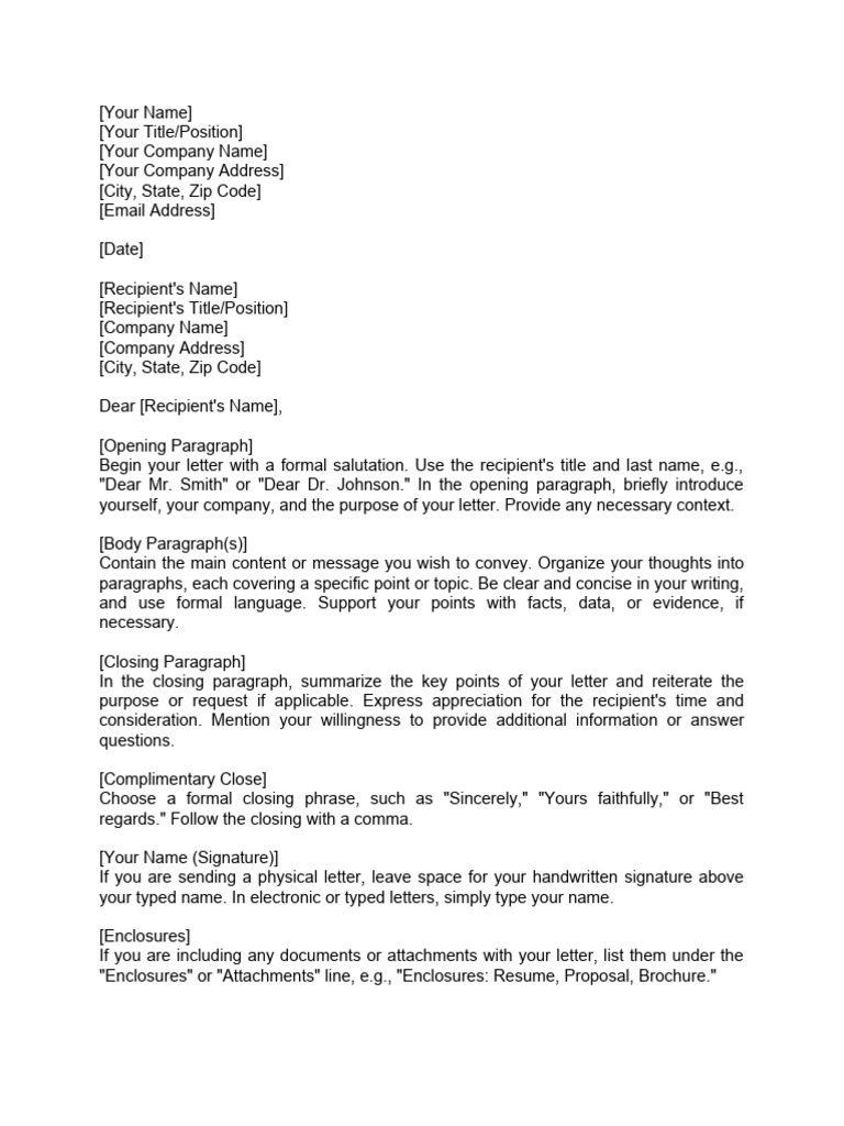 Business Letter Format Sample | PDF | Written Communication | Writing