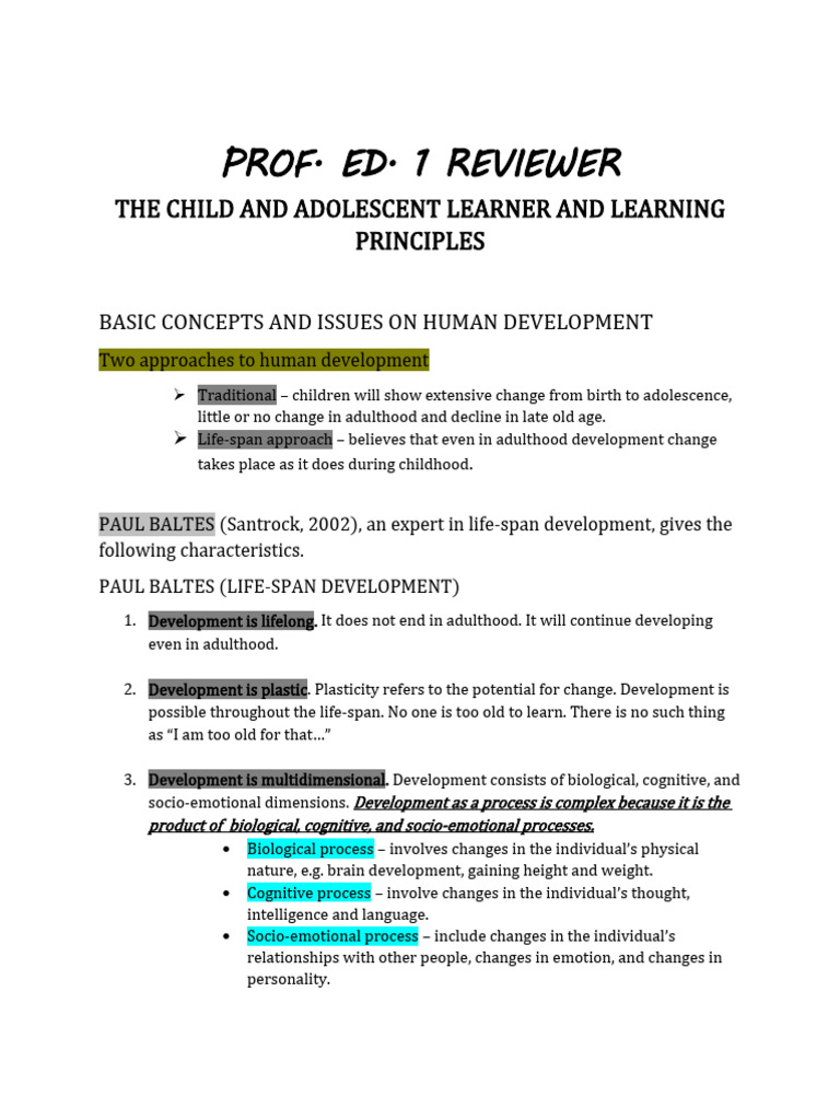 Child Development Principles Overview | PDF | Adolescence ...