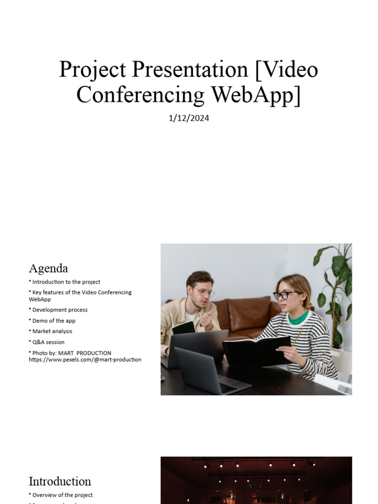 Project Presentation (Video Conferencing Webapp) | PDF | Art | Computers