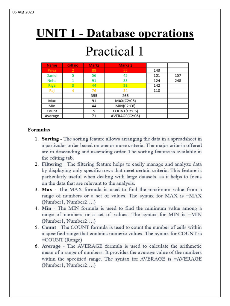 Practical File | PDF | Spreadsheet | Information Technology