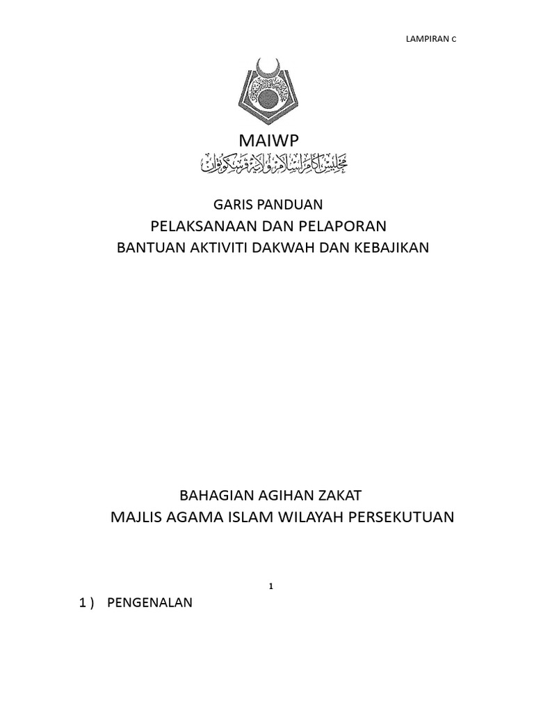 FORMAT PELAPORAN LENGKAP UNIT NPO MAIWP Word | PDF