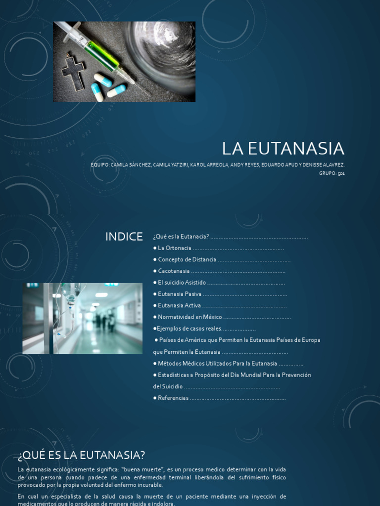 LA EUTANASIA Presentacion | PDF | Suicidio | Enfermedad terminal