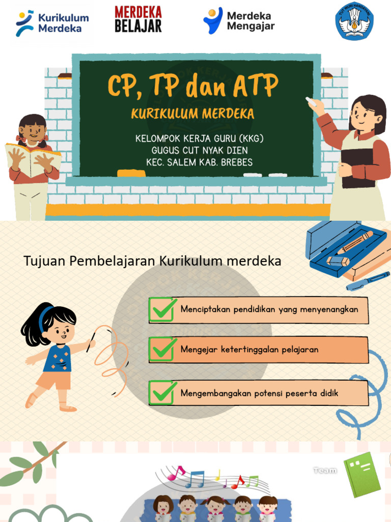 CP, TP, dan ATP Kurikulum Merdeka | PDF