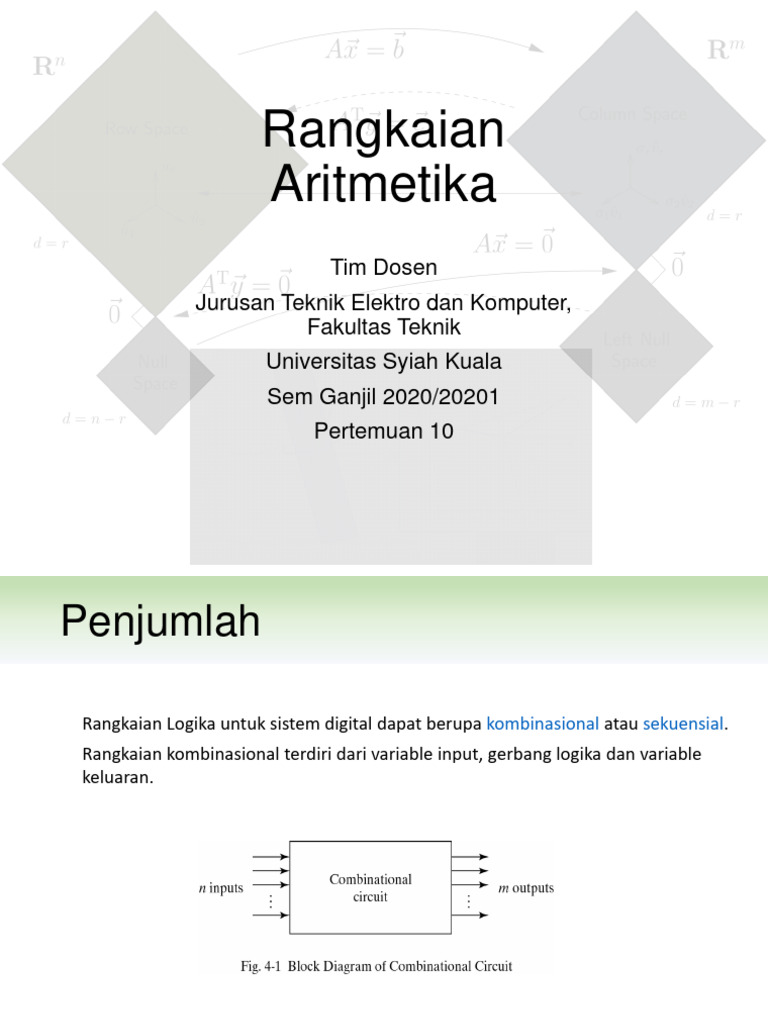 Kuliah 10 (Rangkaian Aritmetika) | PDF