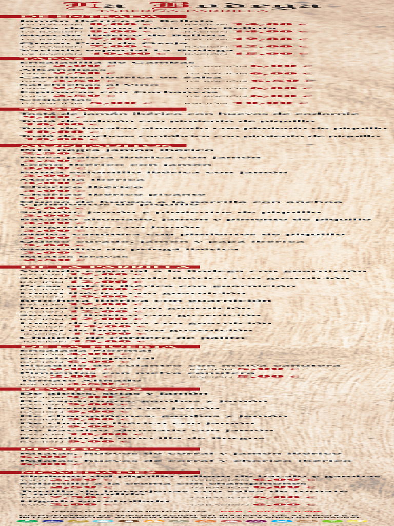 Carta La Bodega | PDF