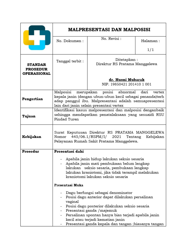 4.spo Visitasi Malposisi | PDF