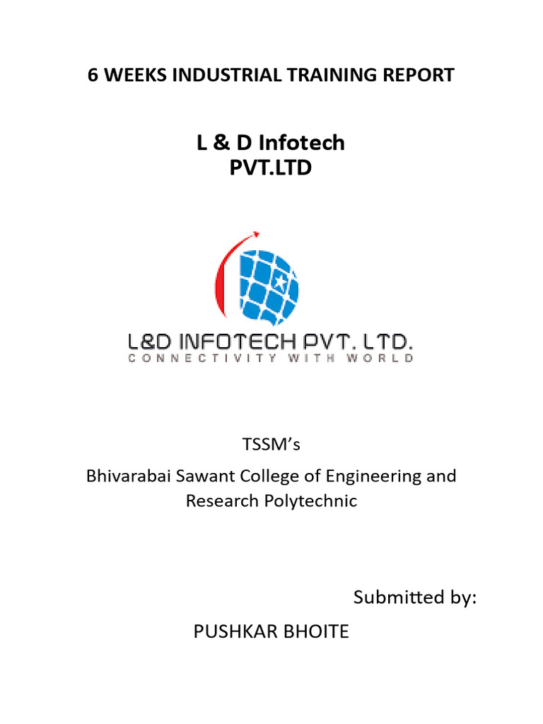 Pushkar 6 Weeks Industrial Training Report | PDF