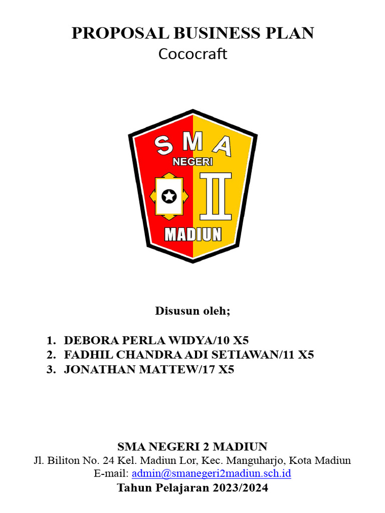 Contoh Proposal Bisnis Plan - p5 Smada-1 | PDF