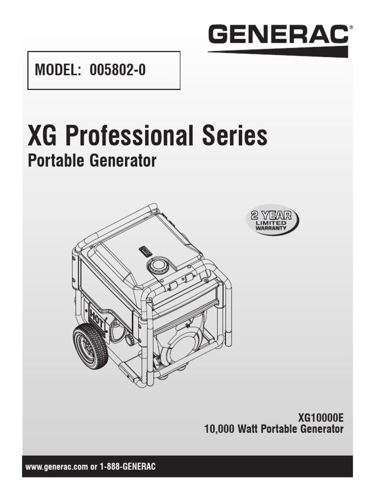 XG10000E (Manual Del Propietario) | PDF | Ac Power Plugs And Sockets ...