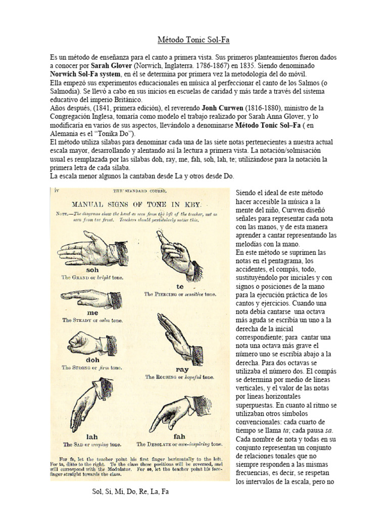 Método Tonic Sol-Fa en Educación Musical | PDF | Notación musical ...