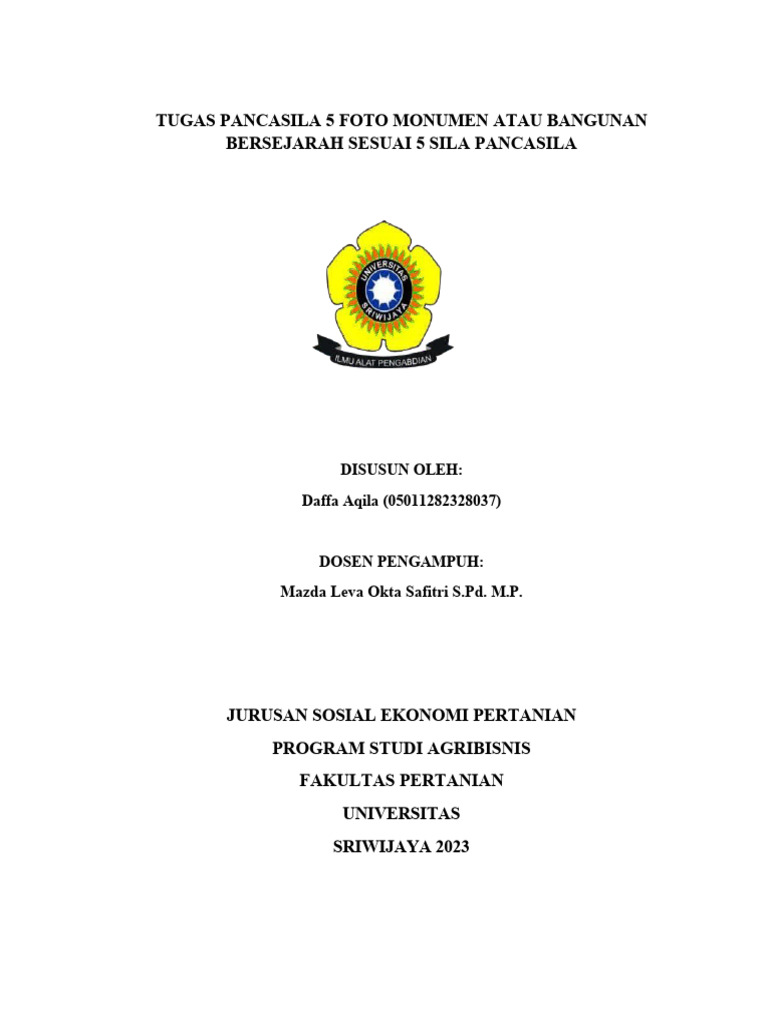 Pancasila Daffa Aqila | PDF | Perjalanan