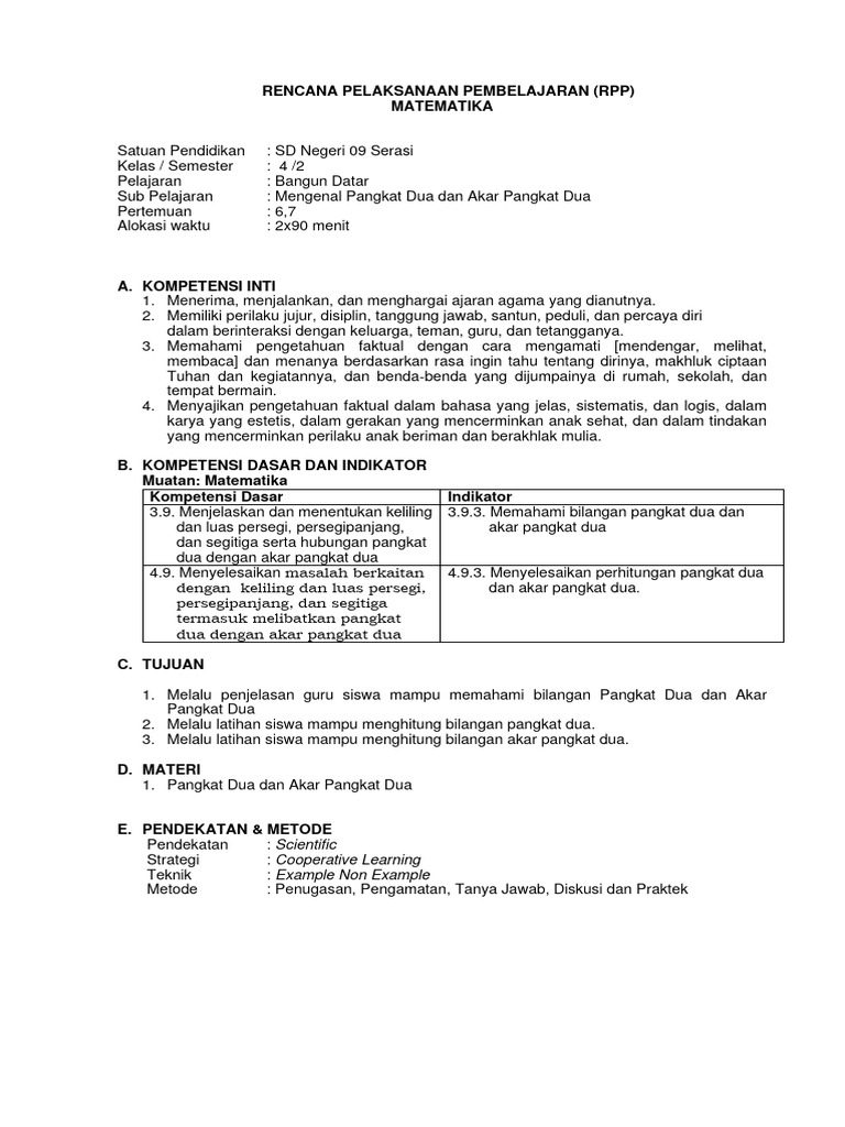 Mengenal Pangkat Dua Dan Akar Pangkat Dua | PDF