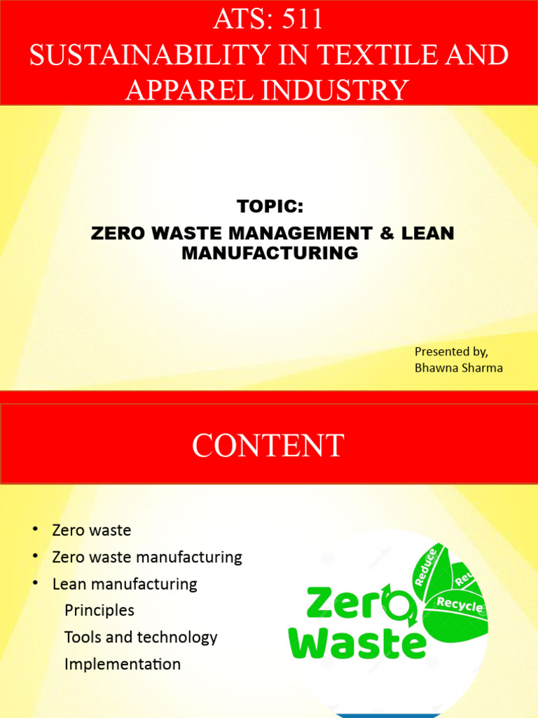 LEC. 11 Zero Waste and Lean Manufacturing | PDF | Reuse | Lean ...