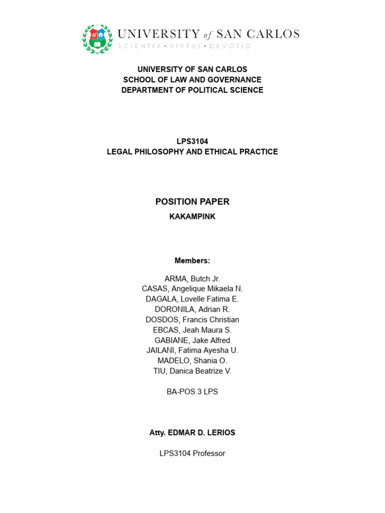 LPS3104 - Kakampink - The Case of The Speluncean Explorers Debate | PDF ...
