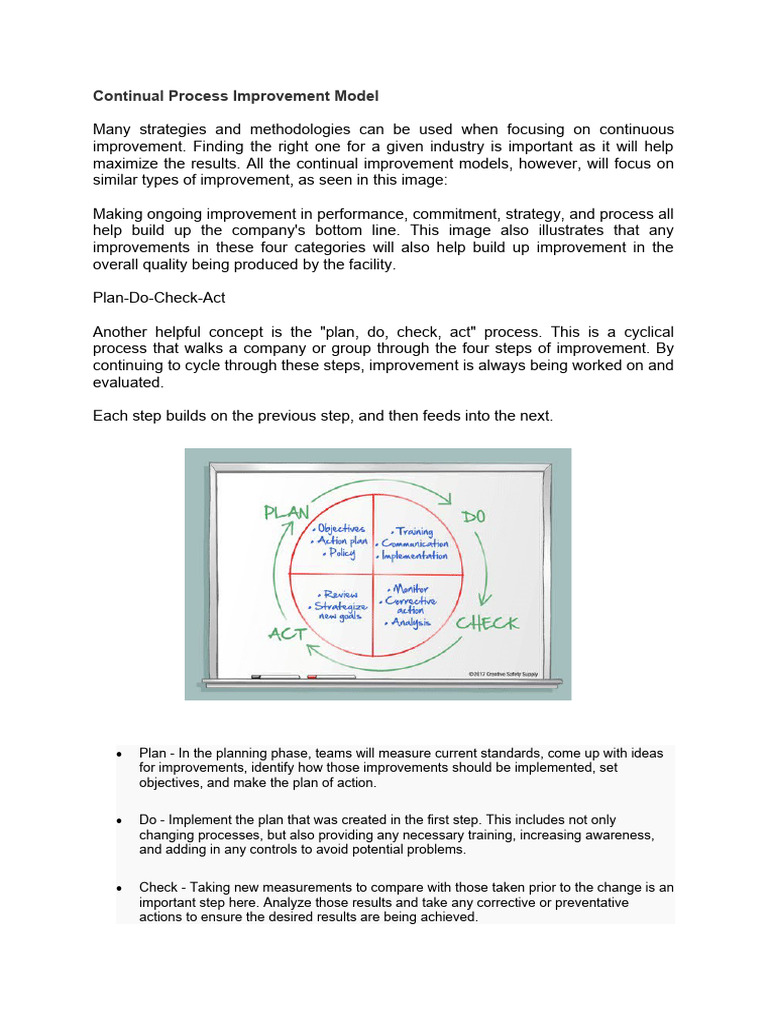 Module 7b Continous Improvement | PDF