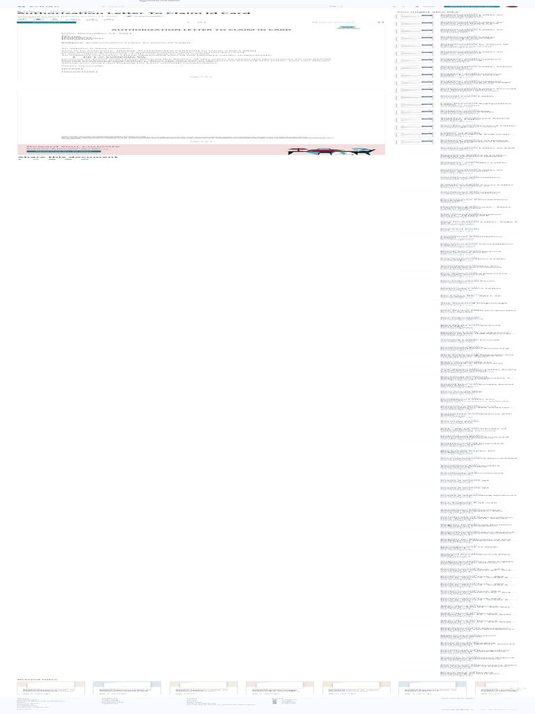 Authorization Letter To Claim Id Card - PDF | PDF | Identity Document ...