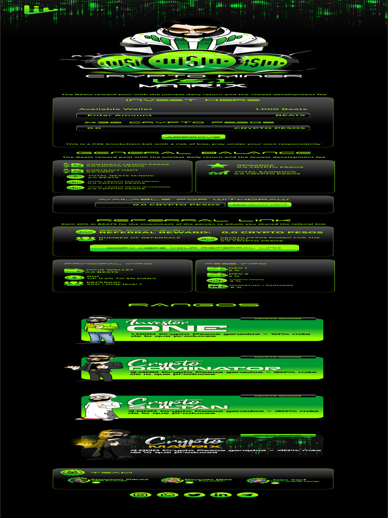 LANDING Crypto Miner v5.1 Matrix | PDF