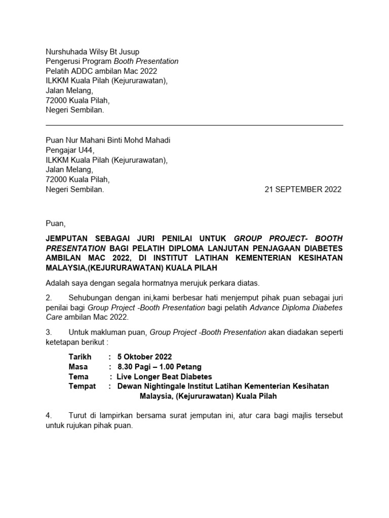 SURAT JEMPUTAN JURI | PDF