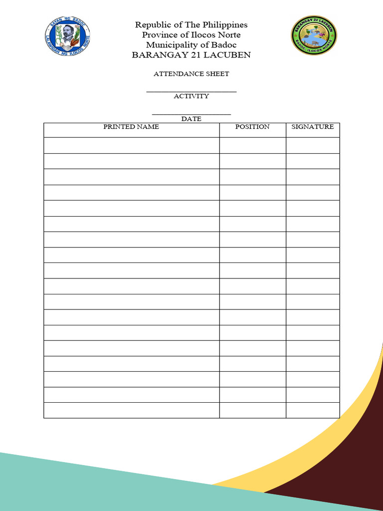 Attendance Sheet | PDF