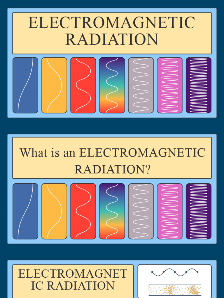 Blue Red and Yellow Illustrative Science Electromagnetic Radiation ...