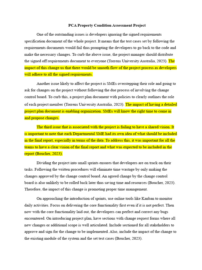 PROJ6017 PCA Property Condition Assessment Project | PDF | Change ...