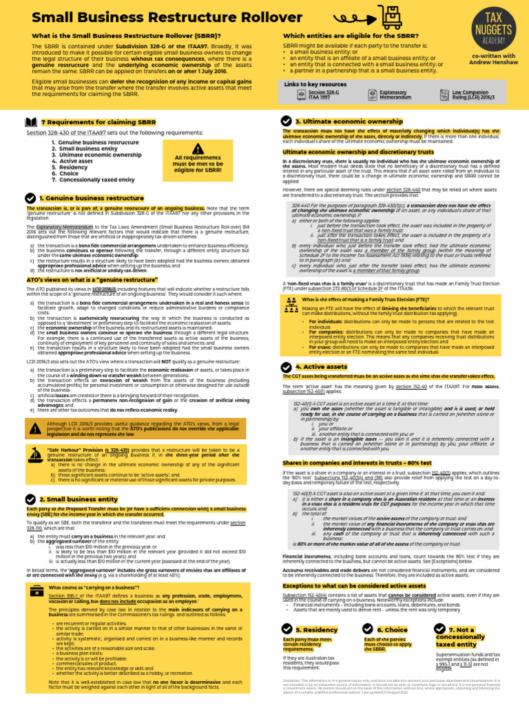 SBRR Fundamentals Cheat Sheet.01 | PDF
