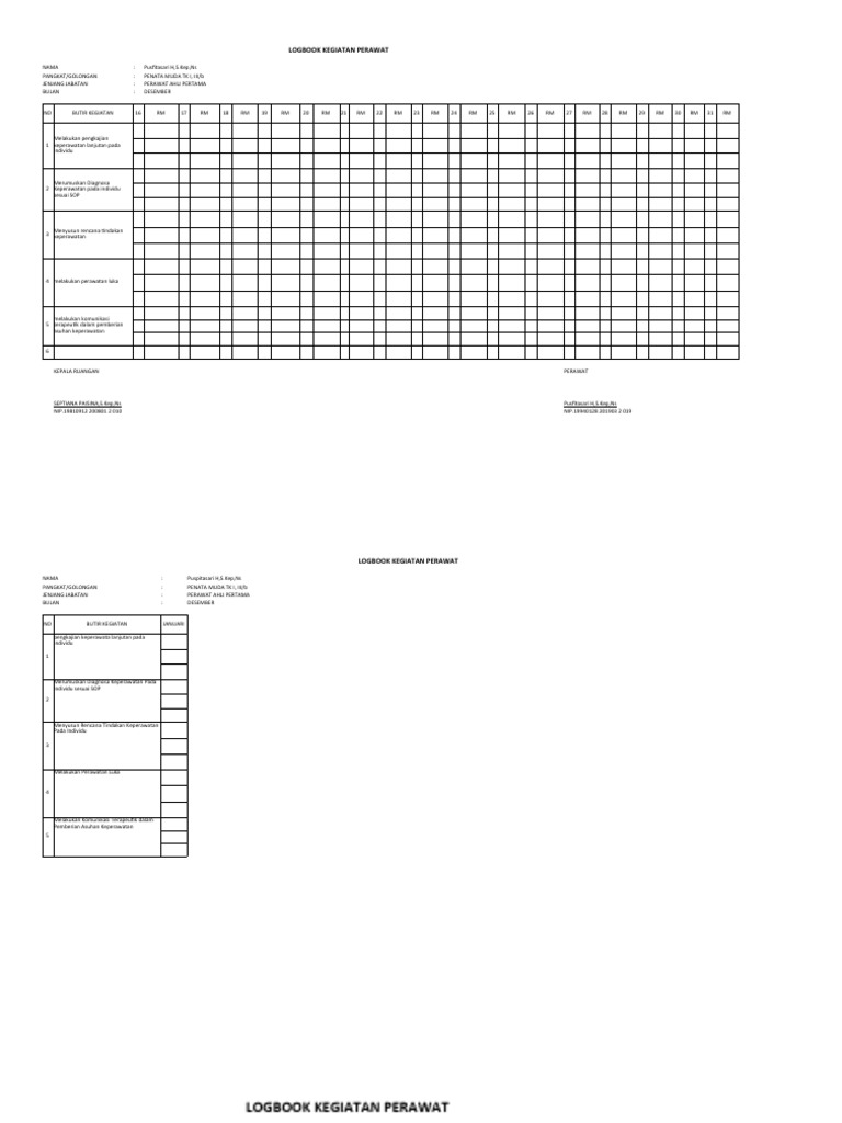 Logbook Kegiatan | PDF
