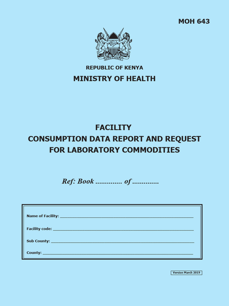 MOH 643 Facility Consumption Data Report Request FCDRR Ver 2019 | PDF