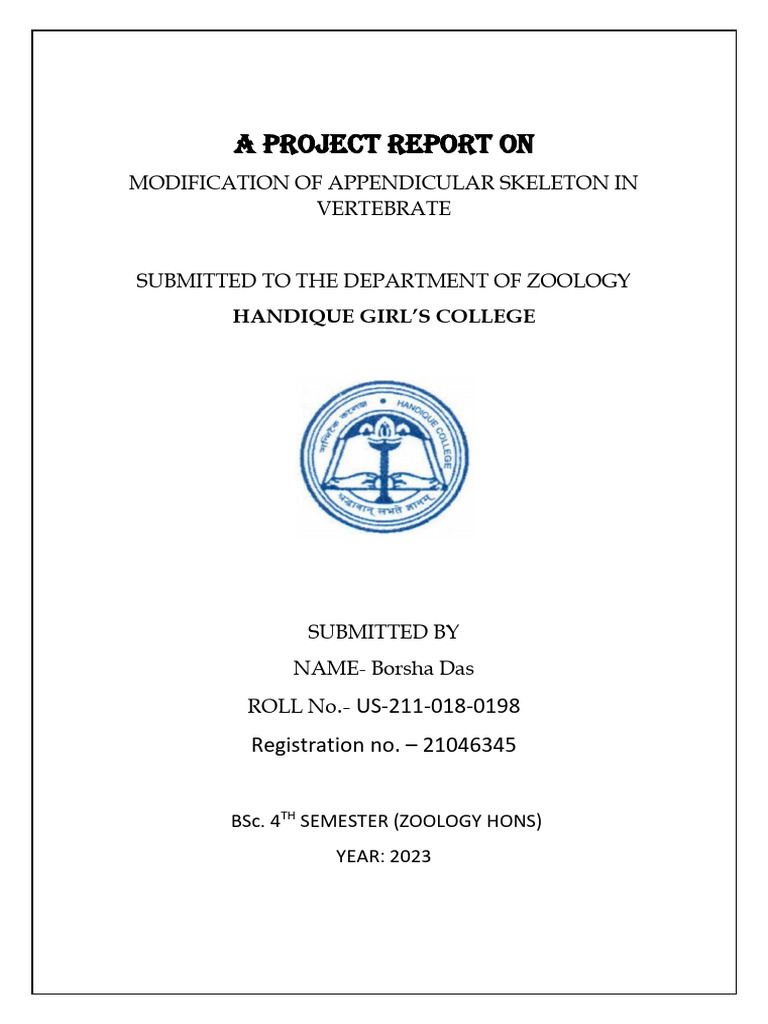 Modifications of Appendicular Skeletons in Vertebrate | PDF | Pelvis ...