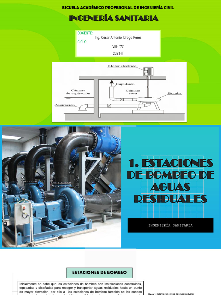 Estaciones de Bombeo de Aguas Residuales | PDF | Gasolinera | Bomba