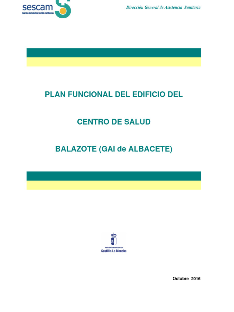 Plan Funcional Nuevo | PDF | Higiene | Hospital