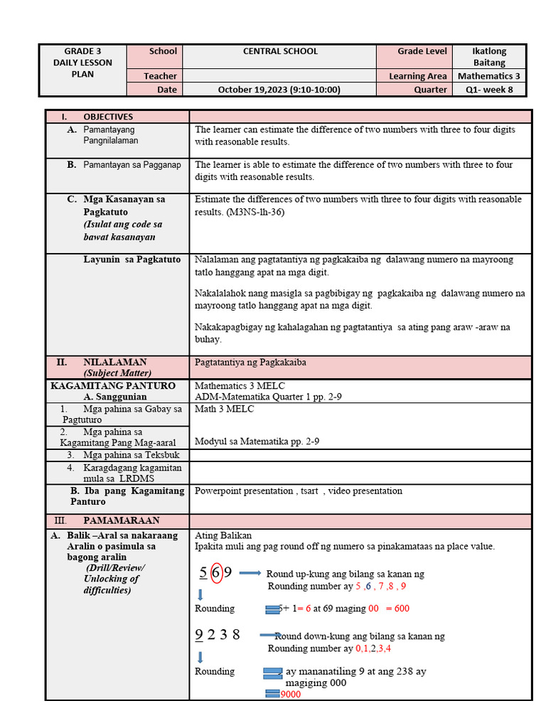 COT - Math 3 Q1 W8 - (Repaired) | PDF