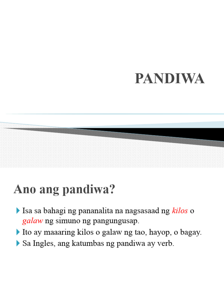 Filipino 3 - PANDIWA | PDF
