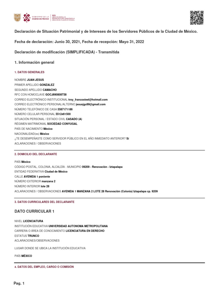 Datos Generales | PDF | Ciudad de México | México