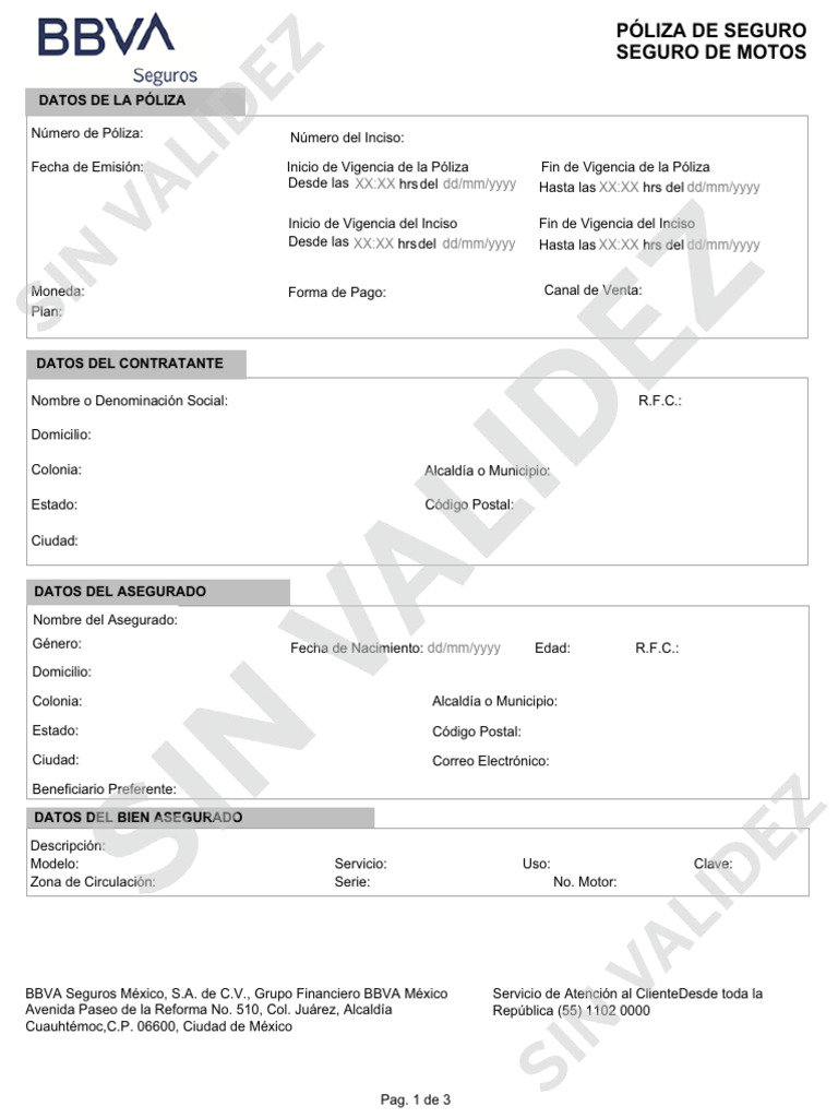 Poliza Seguro de Motos | PDF | Póliza de seguros | Seguro