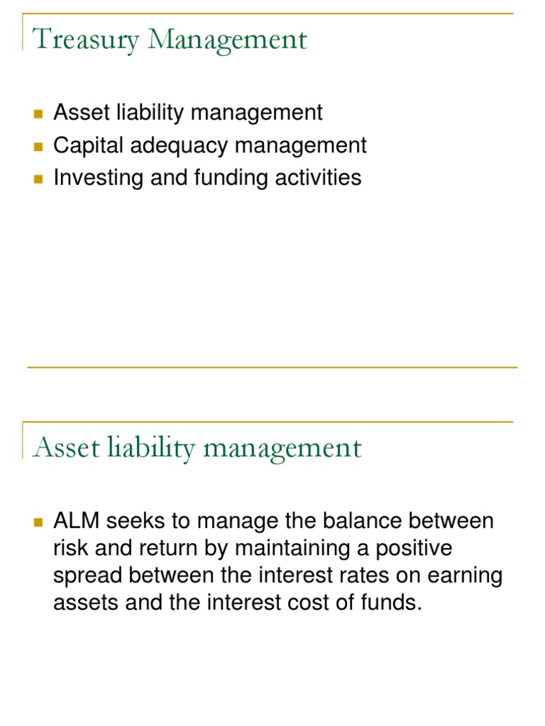 Treasury Management | PDF | Asset Liability Management | Market Liquidity