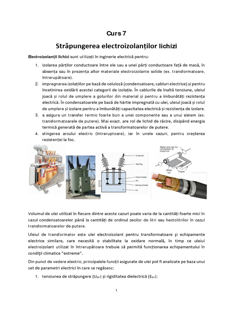 Curs 7 - Strapungerea Electroizolantilor Lichizi | PDF