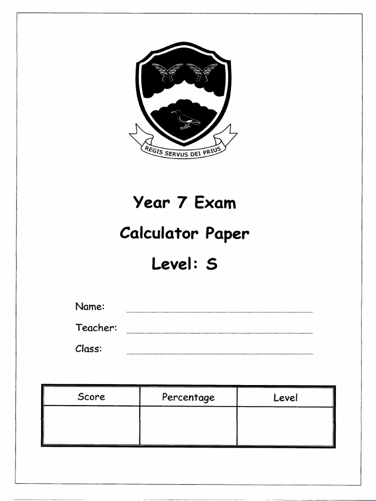 Maths Year 7 - All Levels | PDF