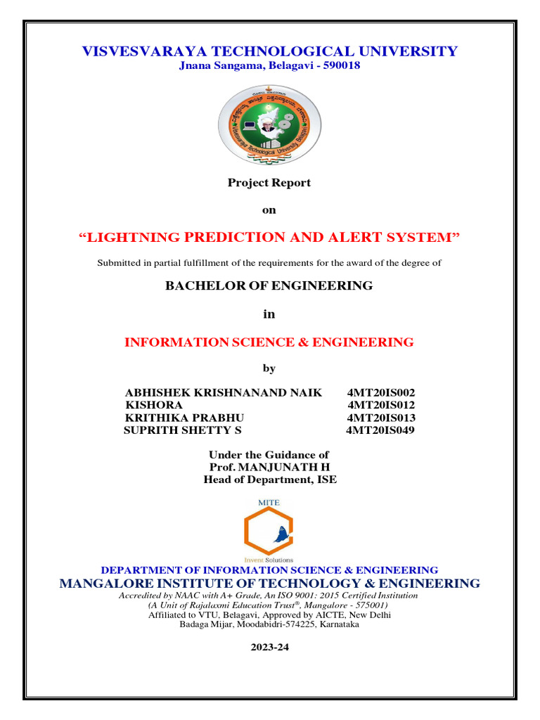 20isp015 - Lightning - Prediction and Alert System | PDF | Deep Learning | Lightning