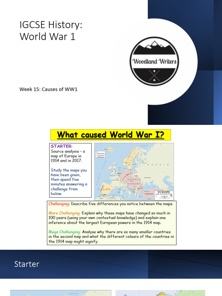 15.1 IGCSE History WW1 Week 15 Presentation | PDF | German Empire ... 15.1 IGCSE History WW1 Week 15 Presentation | PDF | German Empire ...