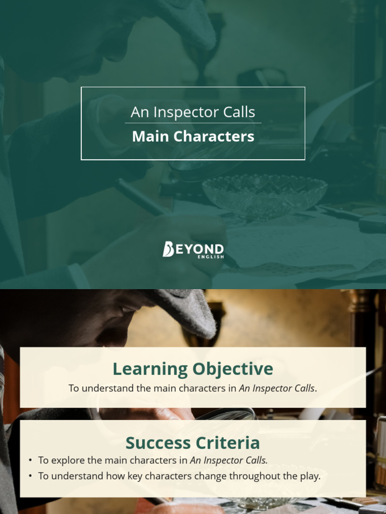 Main Characters in An Inspector Calls | PDF | Self-Improvement ...