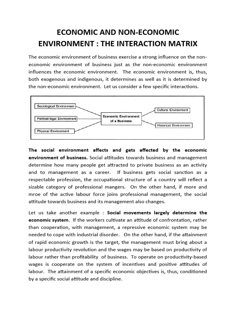Interaction Matrix | PDF | Labour Economics | Economic System