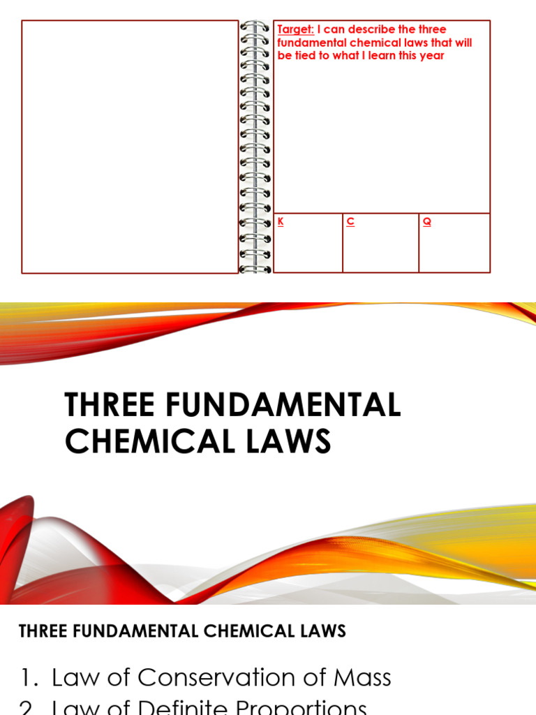 Three Fundamental Chemical Laws | PDF | Chemistry | Molecules