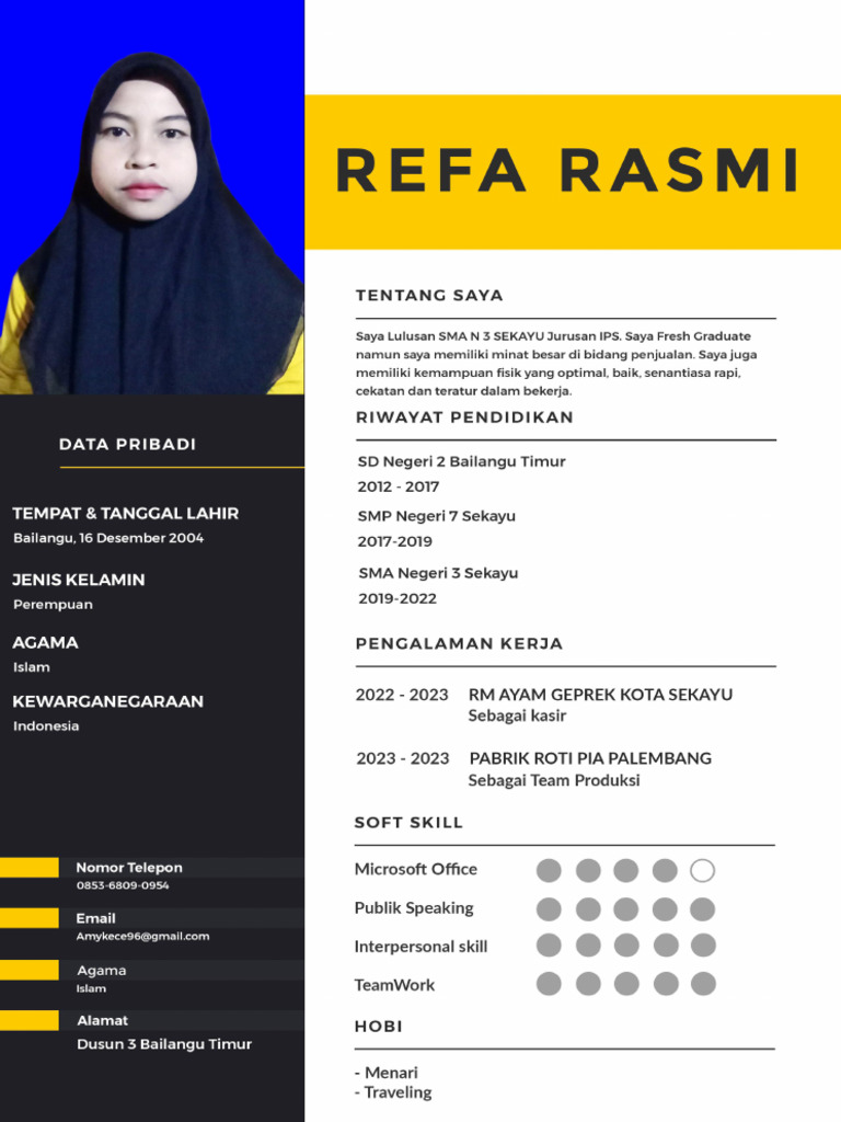 Refa Rasmi - CV | PDF